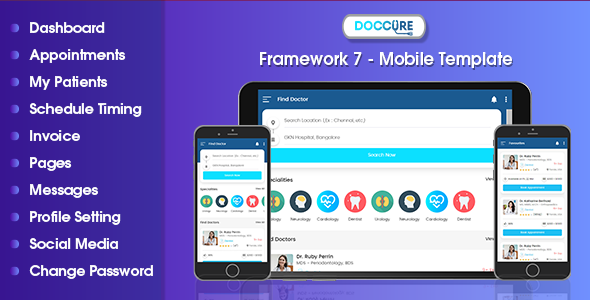 Doccure – Doctor Appointment Booking Mobile App Template – Framework7 | ThemeMag